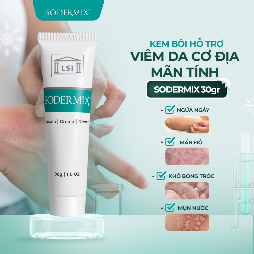 [TẶNG QUÀ] Kem Bôi Viêm Da Cơ Địa SODERMIX 30gr Hỗ Trợ Giảm Ngứa Ngáy ...
