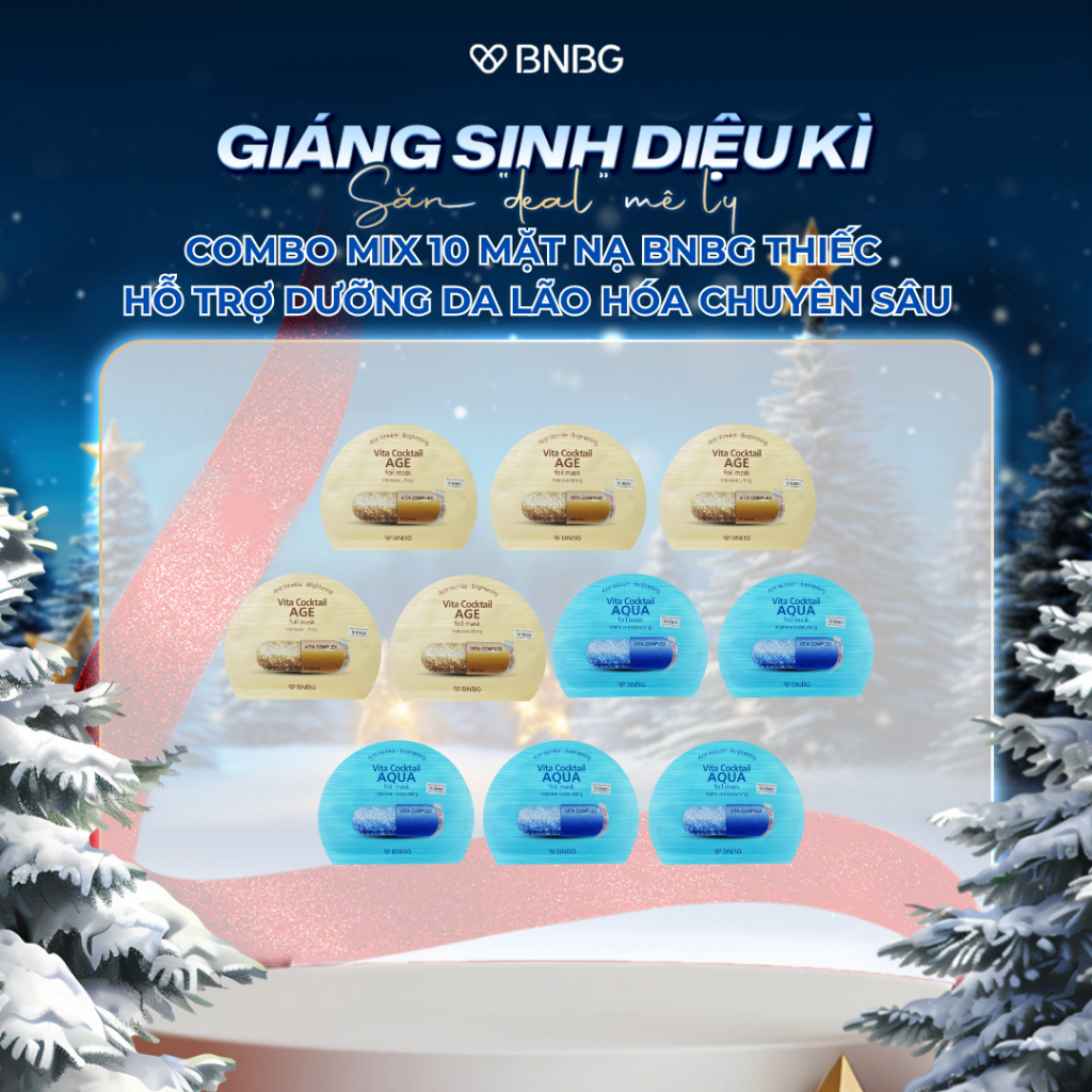 Combo 10 Mặt Nạ BNBG Mix Hỗ Trợ Dưỡng Da Tăng Cường Dưỡng Chất BNBG ...