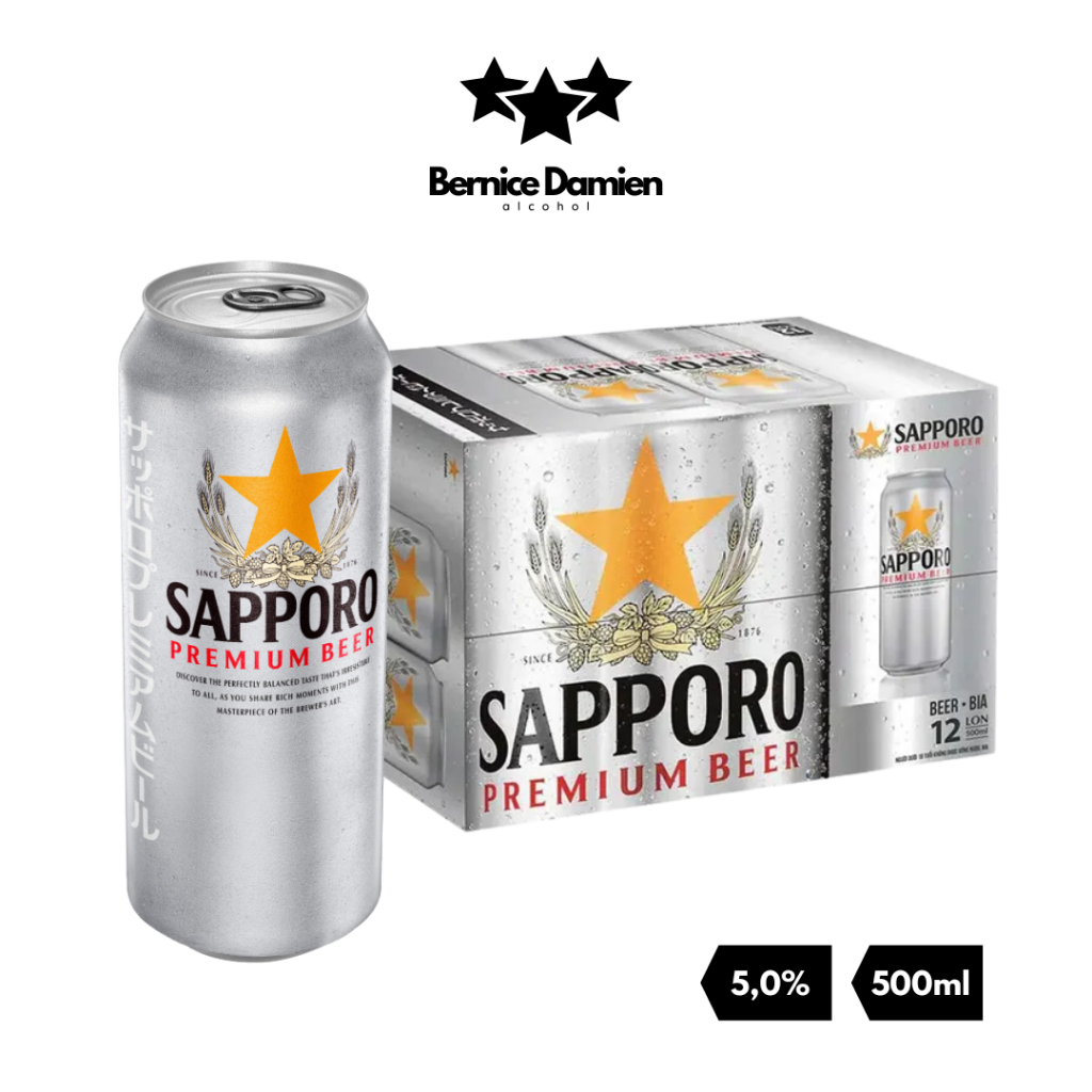[Thùng] Bia Sapporo Premium thùng 12 lon 500ml Bia Nhật Ngon Lạ ...