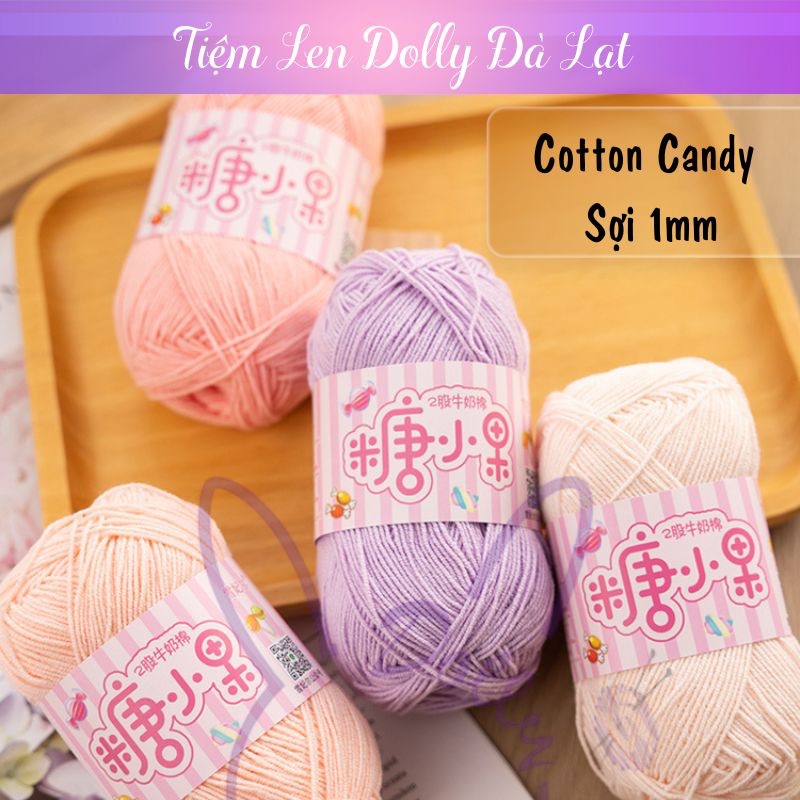 Len cotton candy 1mm, 40gr, len sợi nhỏ, len 1mm - Tiệm Len Dolly Đà ...