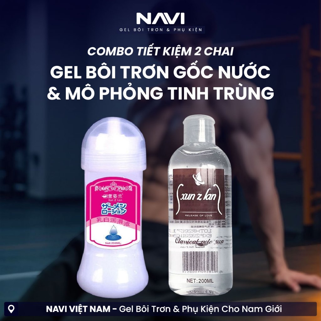 [Che Tên] Combo 2 Chai Gel Bôi Trơn Gốc Nước & Mô Phỏng Tinh Trùng Xun ...