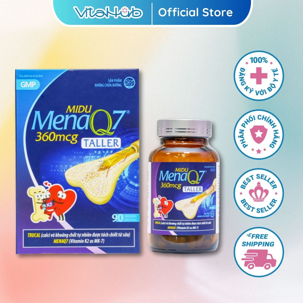 Midu MenaQ7 360mcg – Hỗ trợ chắc khỏe xương và phát triển chiều cao với ...