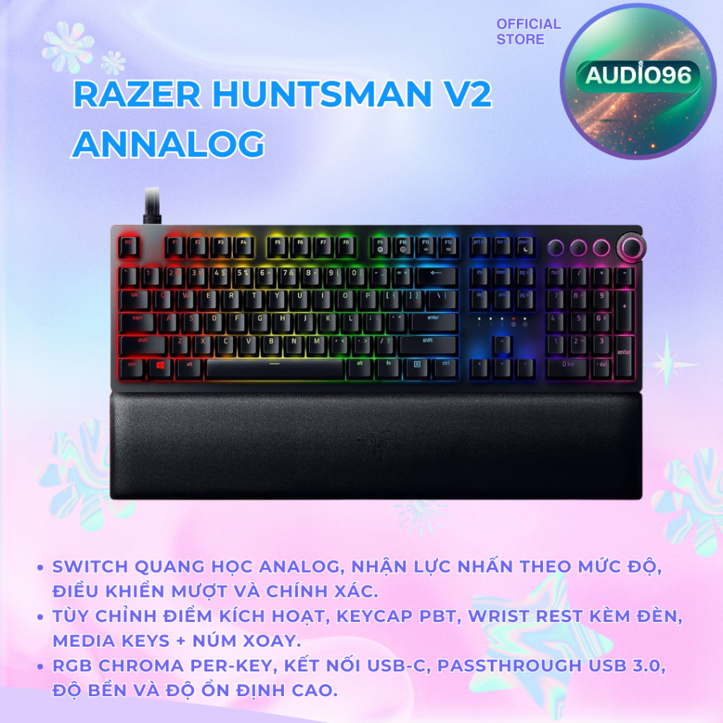 Bàn phím cơ Razer Huntsman + Blackwindow (Full size/Razer Opto/RGB ...