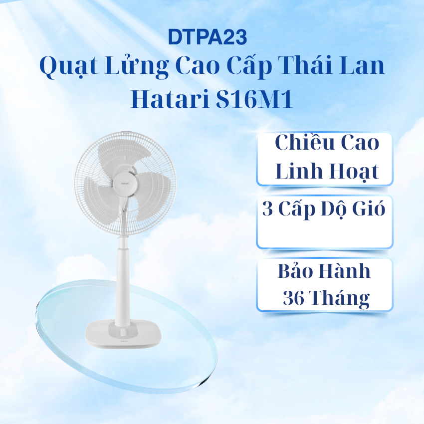 Quạt Lửng Cao Cấp Thái Lan Hatari S16M1, Công Suất 43W, Sải Cánh 16Inch ...