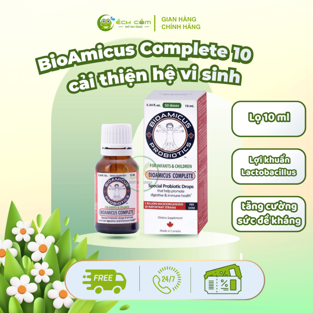 BioAmicus Complete 10 chủng lợi khuẩn hỗ trợ cải thiện hệ vi sinh đường ...