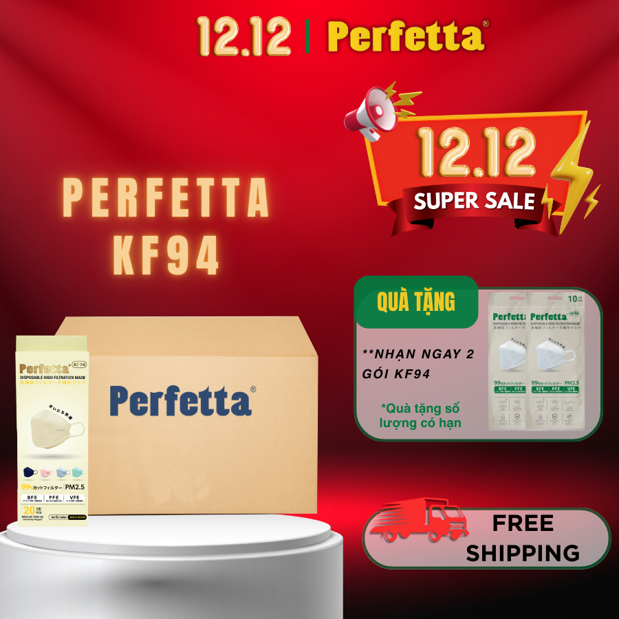 [Tặng 4 Gói KF94] - Thùng 200 Cái Khẩu Trang Y Tế Perfetta KF94 20 Cái ...