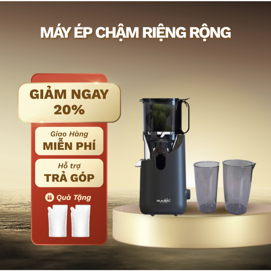 Máy ép chậm miệng rộng Magic Eco AC-144 – 3 tầng lọc riêng biệt – Công ...
