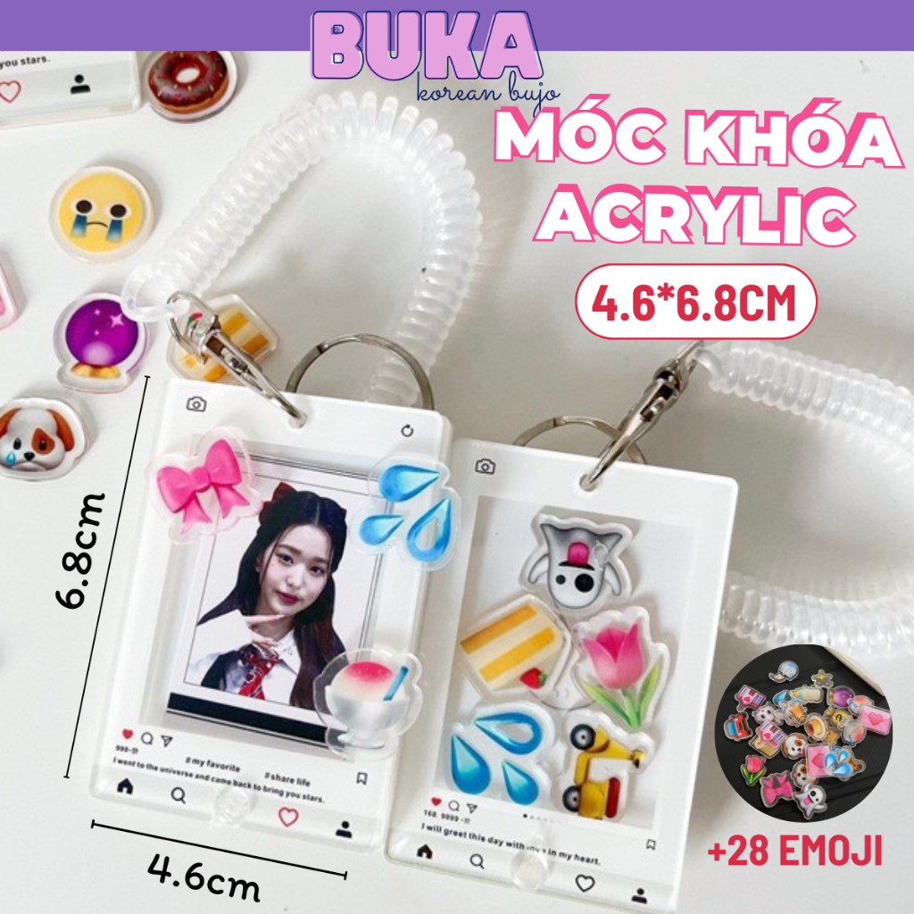 Móc khóa khung ảnh Insdagram Buka khung tranh đựng card acrylic standee ...