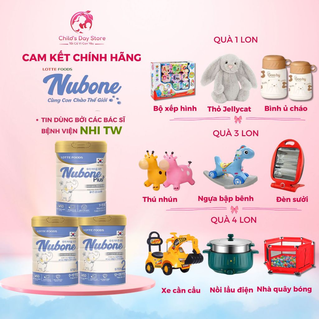 [TẶNG QUÀ TO] Sữa Nubone Plus+, Step 1, Step 2. Sữa cao năng lượng hỗ ...
