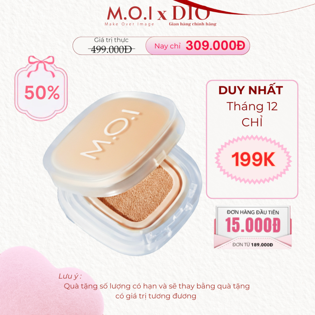 Phấn nước M.O.I Iconic Perfection Cushion SPF 50+ PA+++ 12g (Date T5 ...