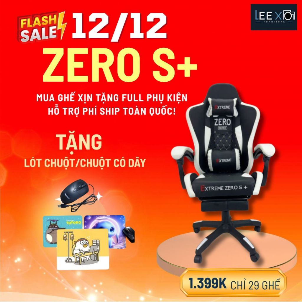 Ghế Gaming Công Thái Học Extreme Zero S+ Ngã 135°, chất liệu cao cấp ...