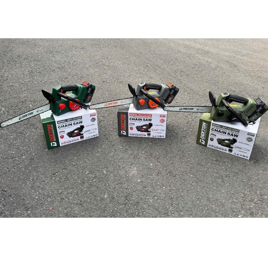 MÁY CƯA XÍCH 12INCH DEKTON - MOTOR KHÔNG CHỔI THAN M21-CX12CP (Màu Xanh ...