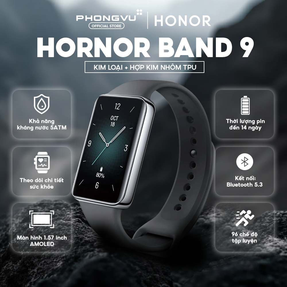 Vòng Đeo Tay Thông Minh HONOR Band 9 Chính Hãng, Màn AMOLED, Pin Lâu ...