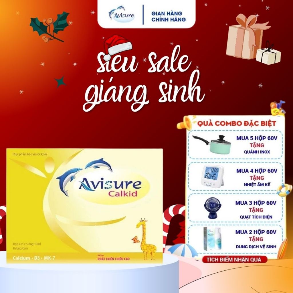 Avisure Calkid Canxi hữu cơ cho bé 30 ống | Shopee Việt Nam