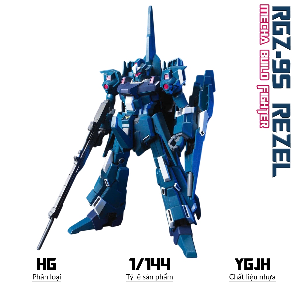Mô hình HG RGZ-95 ReZEL, 1/144 Mecha, Đồ chơi lăp ráp nhựa | Shopee ...