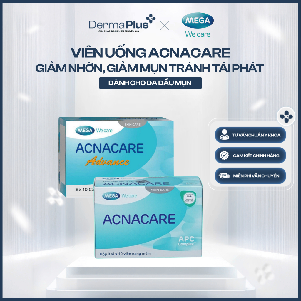 Viên Uống Giảm Nhờn, Giảm Mụn Acnacare Advance - DermaPlus | Shopee ...