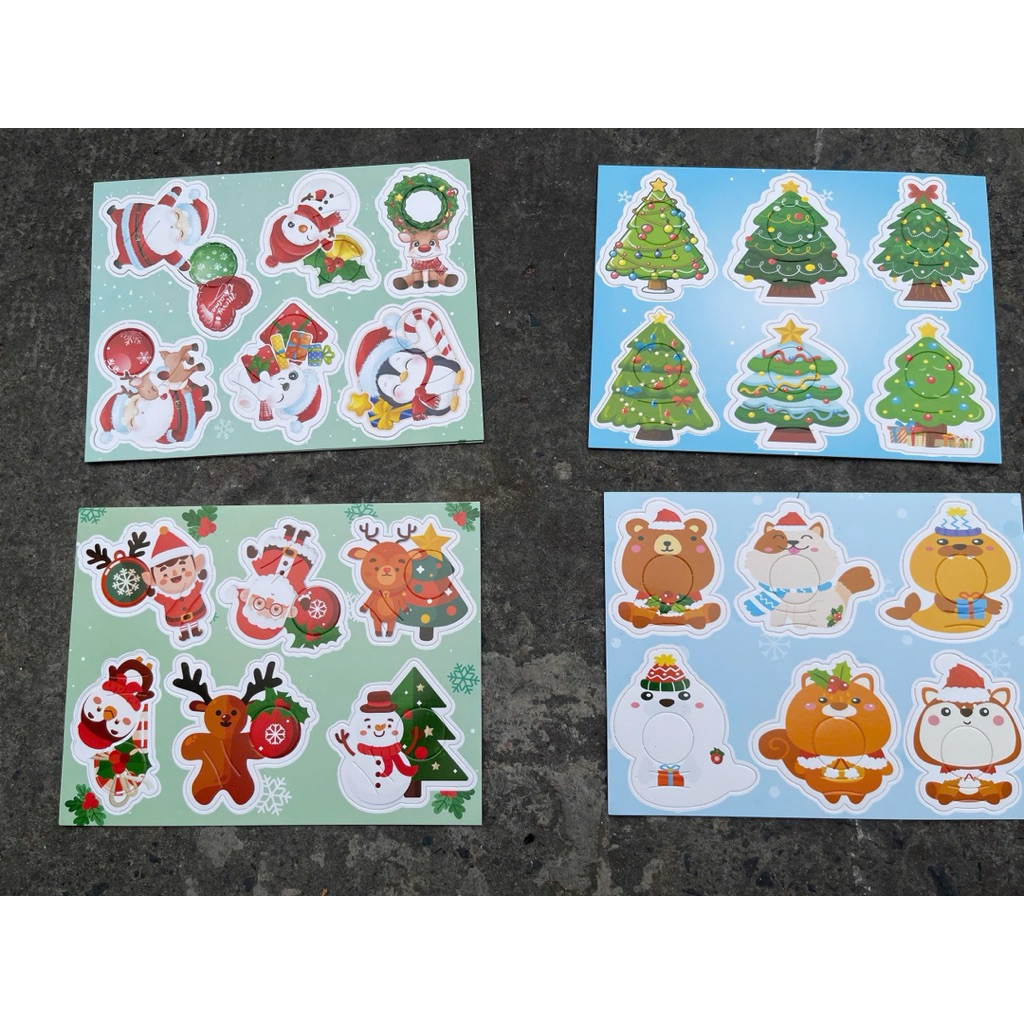 miếng tab giấy , thẻ gắn kẹo mút - tab noel dùng trang trí(sét 10 cái ...