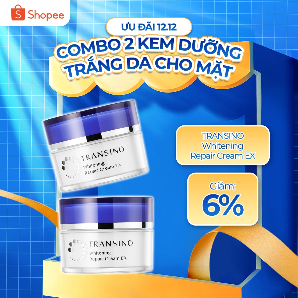 Combo 2 Kem Dưỡng Trắng Da Cho Mặt TRANSINO Whitening Repair Cream EX ...