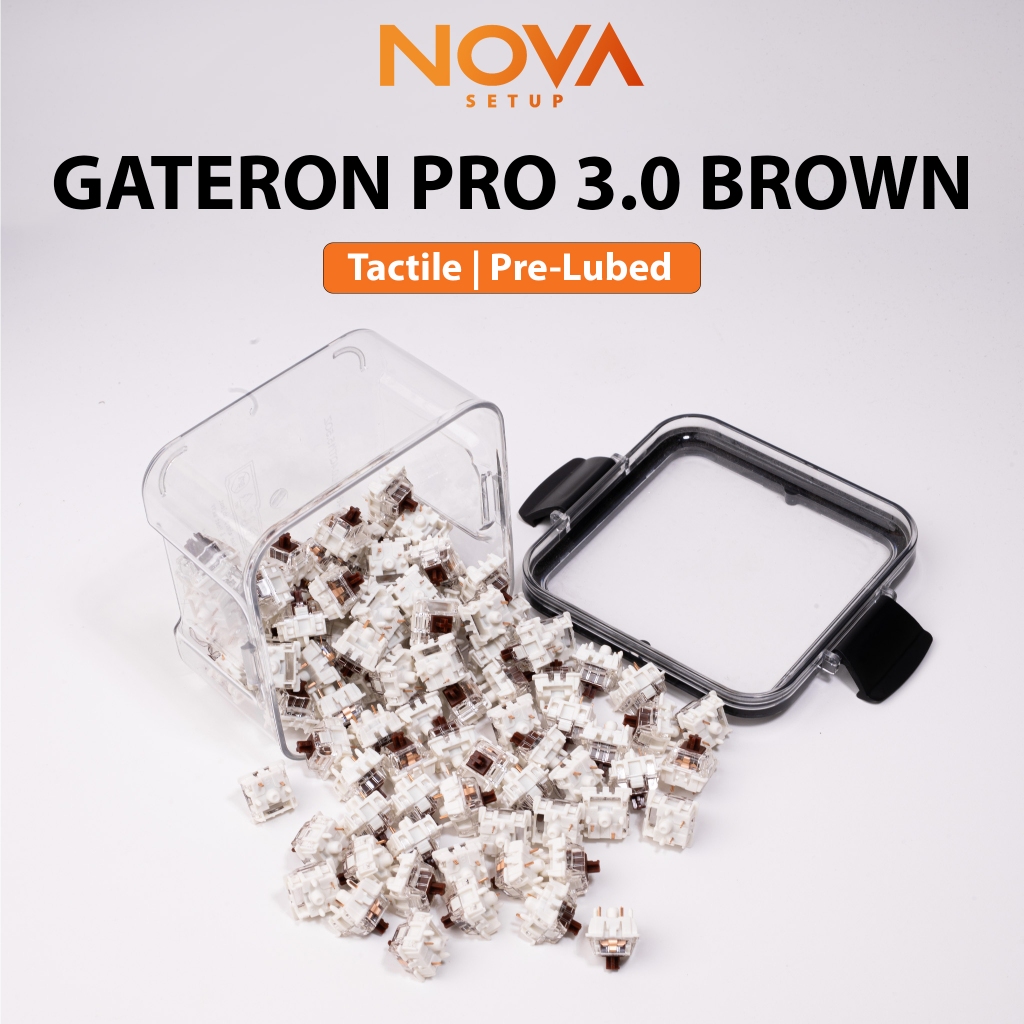 Pack 70/90 Switch Gateron RGB Pro 3.0 Brown tactile 50g prelubed công ...