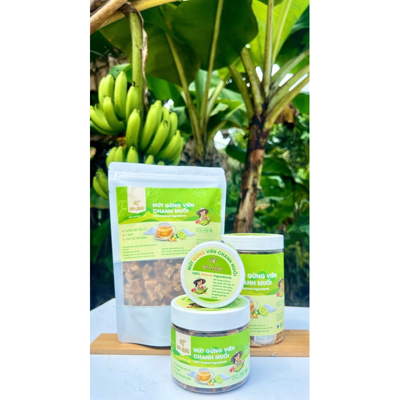 Mứt Gừng Viên Vị Chanh Muối QNA FARM Tự Nhiên, Vị Cay, Chua nhẹ, Thơm ...