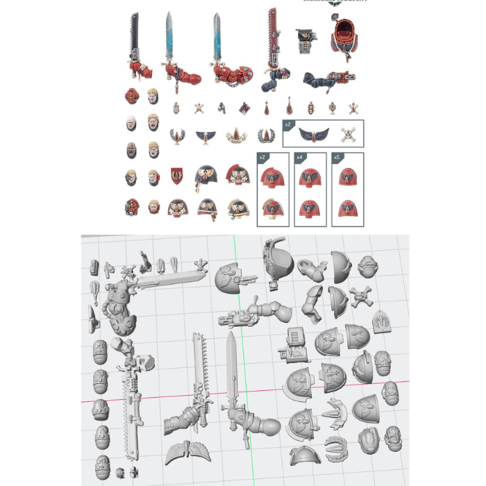 Mô hình in 3D Resin WH_30K_40K Blood Angel team và upgrades | Shopee ...