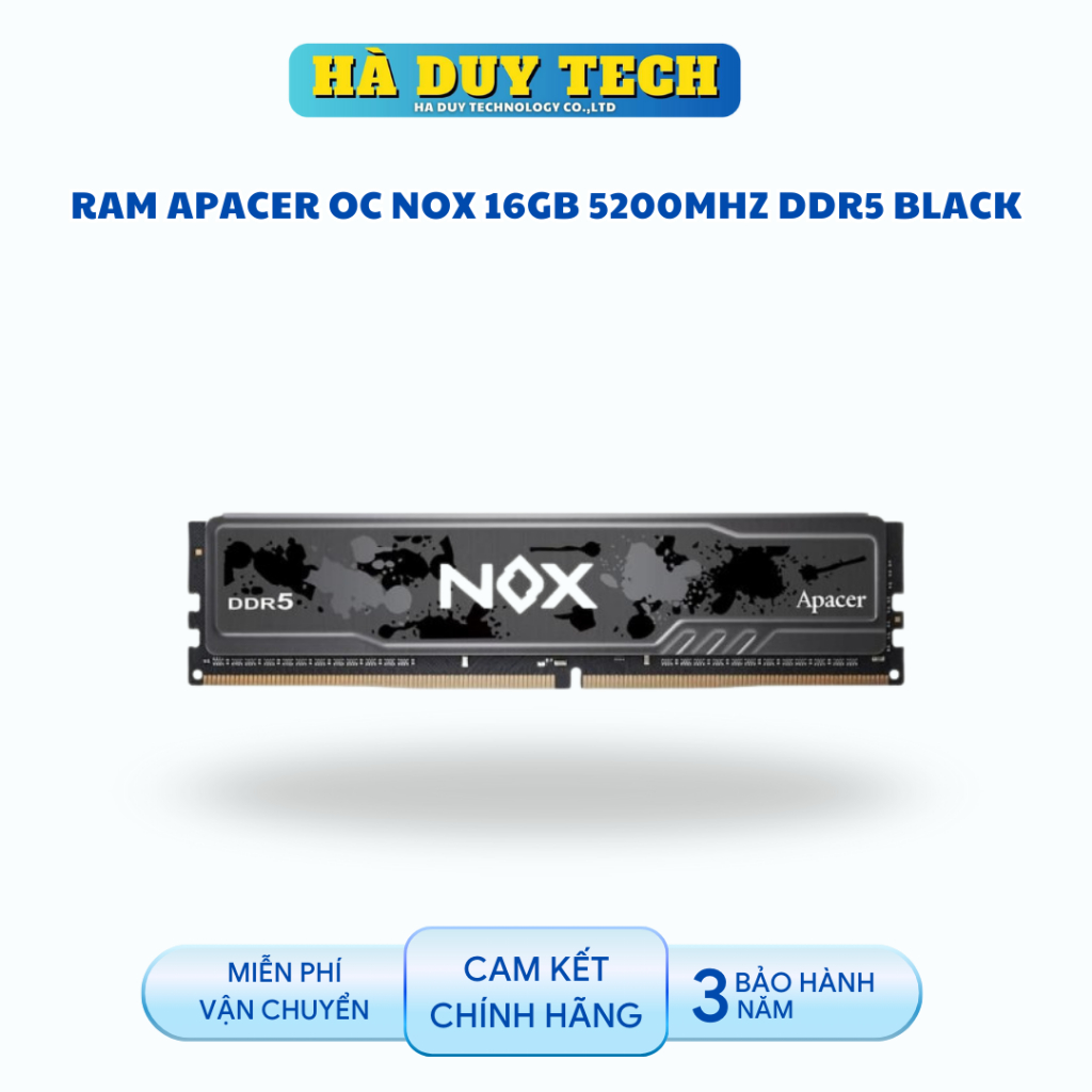 RAM APACER OC NOX 16GB 5200MHZ DDR5 BLACK - Cam Kết Chính Hãng - BH 36T ...