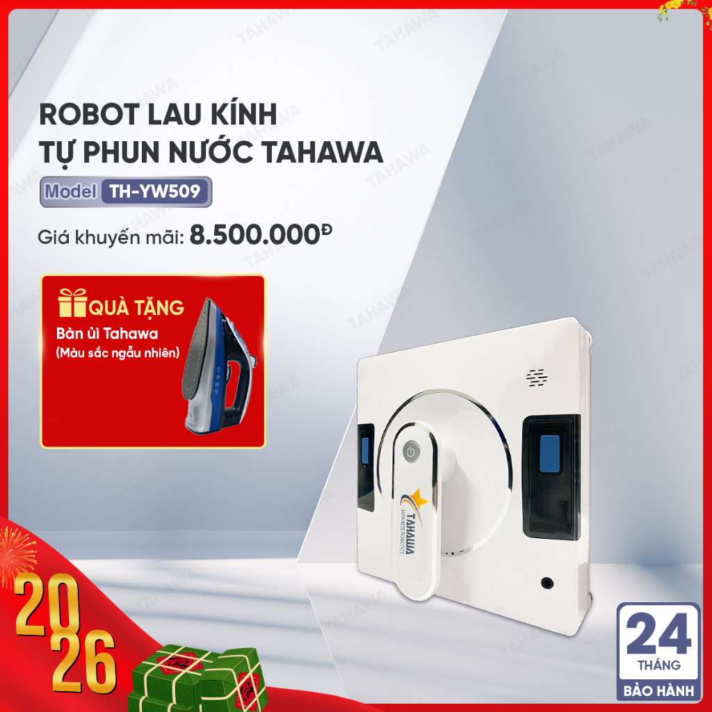 Robot lau kính cao cấp Tahawa Nhật Bản TH-YW509- Hệ thống phun nước 4 ...