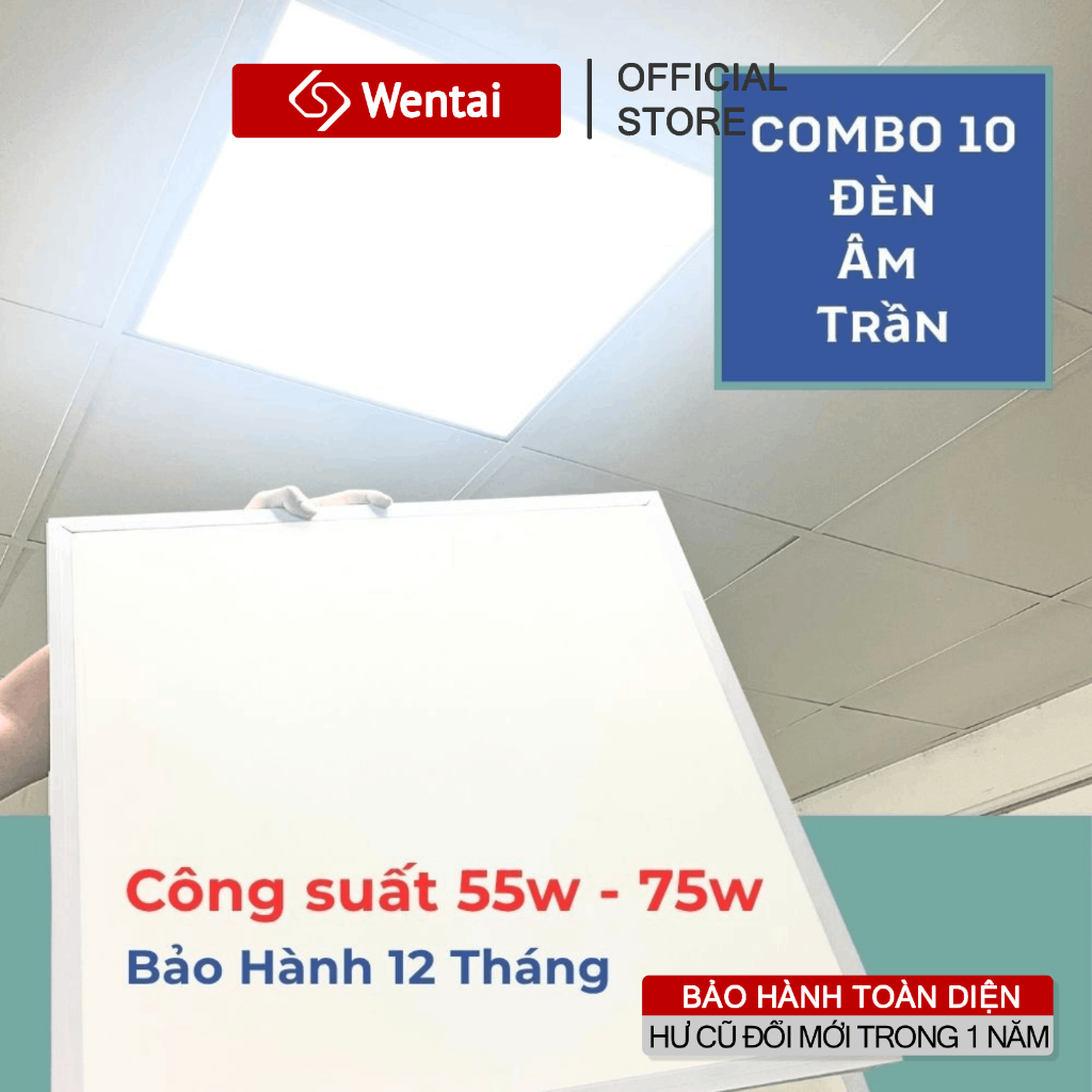 Combo 10 Đèn Led Panel 48W 55W 60W 75W 60x60cm Âm Trần | Đèn LED Cao ...