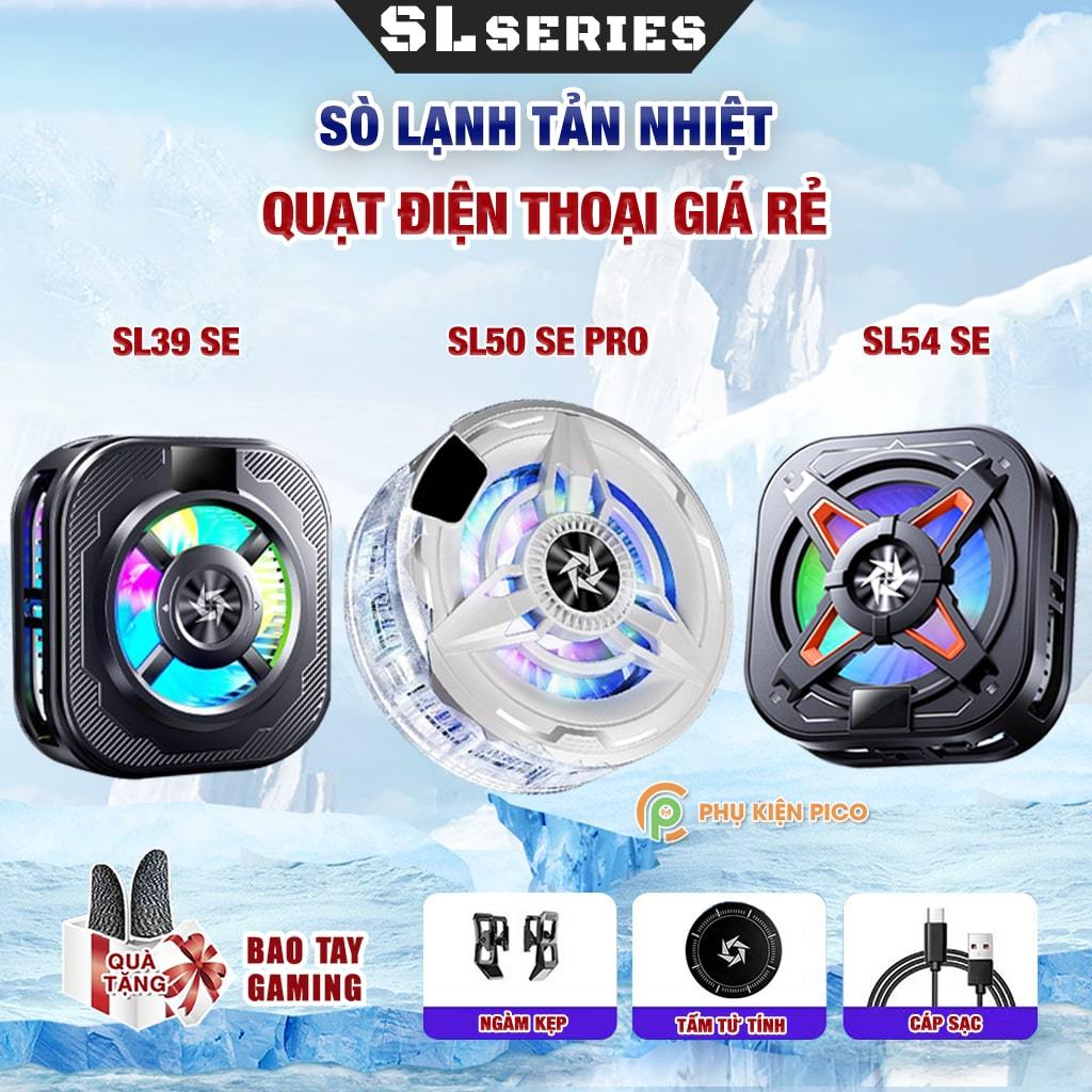 Quạt tản nhiệt điện thoại sò lạnh SL50 Pro SL54 SL39 SE giá rẻ giảm ...