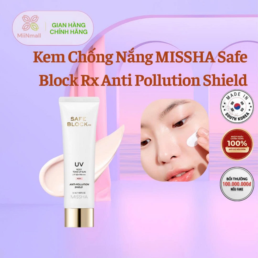 (CÓ BILL) Kem Chống Nắng MISSHA Safe Block Rx Anti Pollution Shield ...