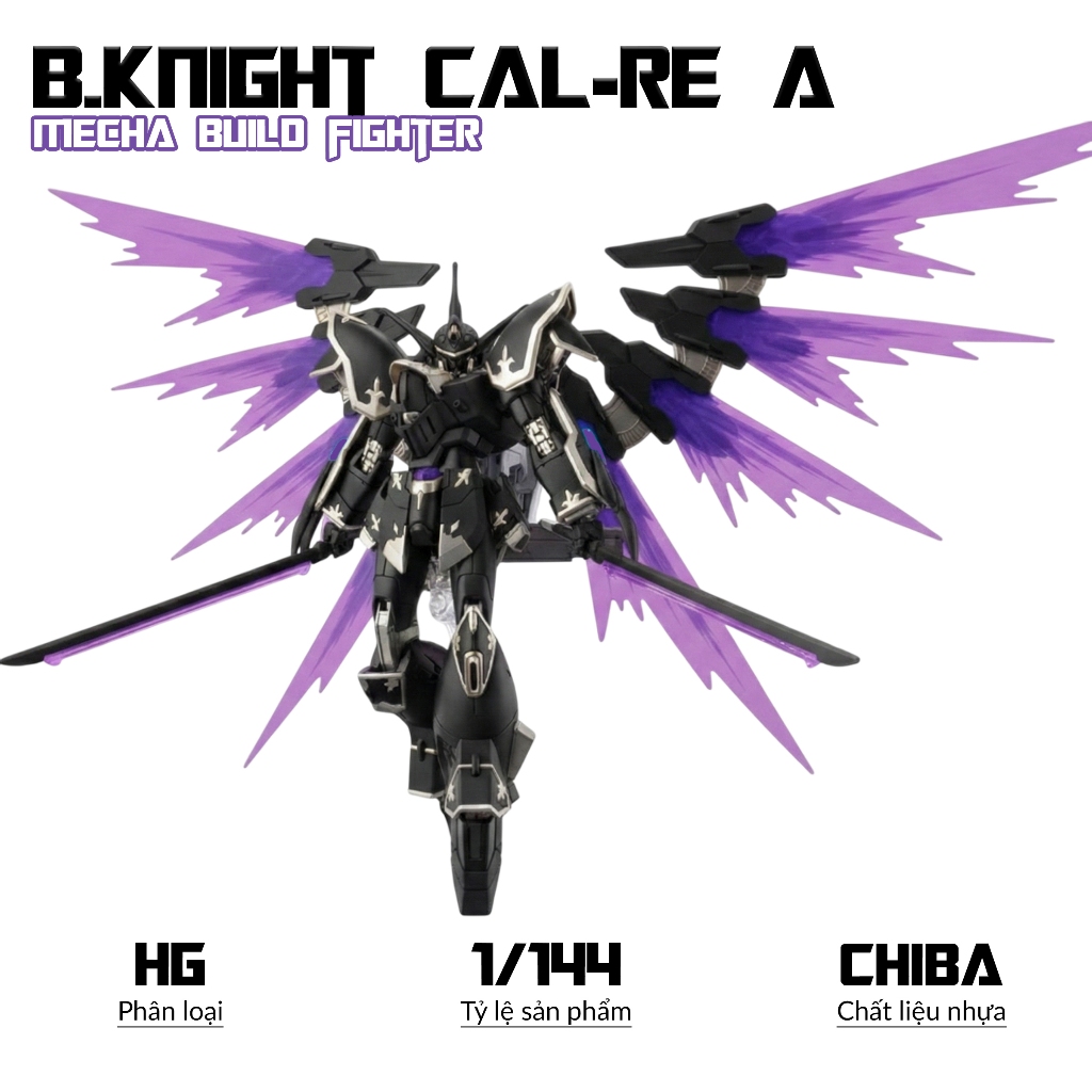 Mô hình HG Black Squad Cal-re A Custom Black, 1/144 Mecha, Đồ chơi lắp ...