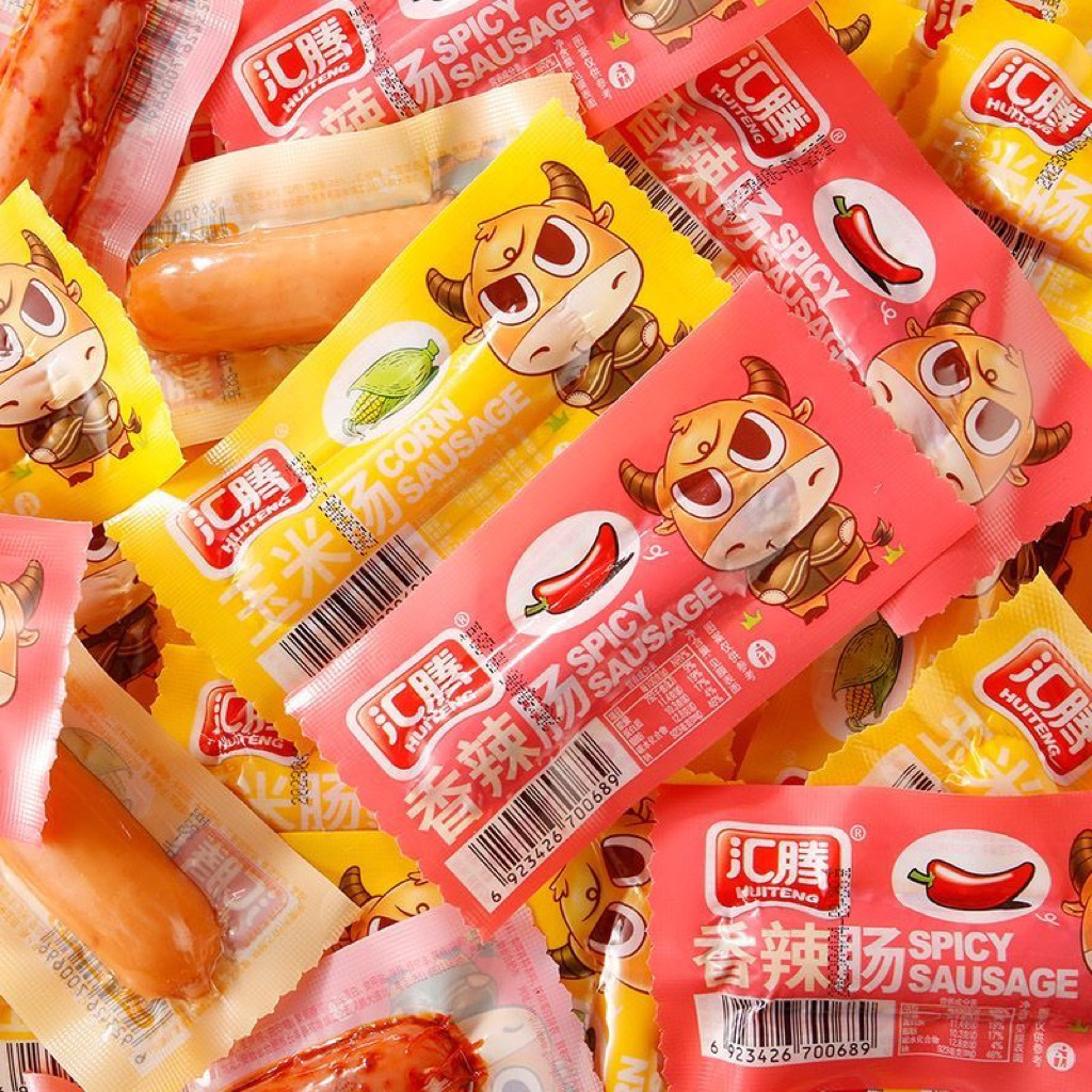 Xúc xích đầu trâu túi 50 cái xúc xích vị ngô và cay mix 3 loại | Shopee ...