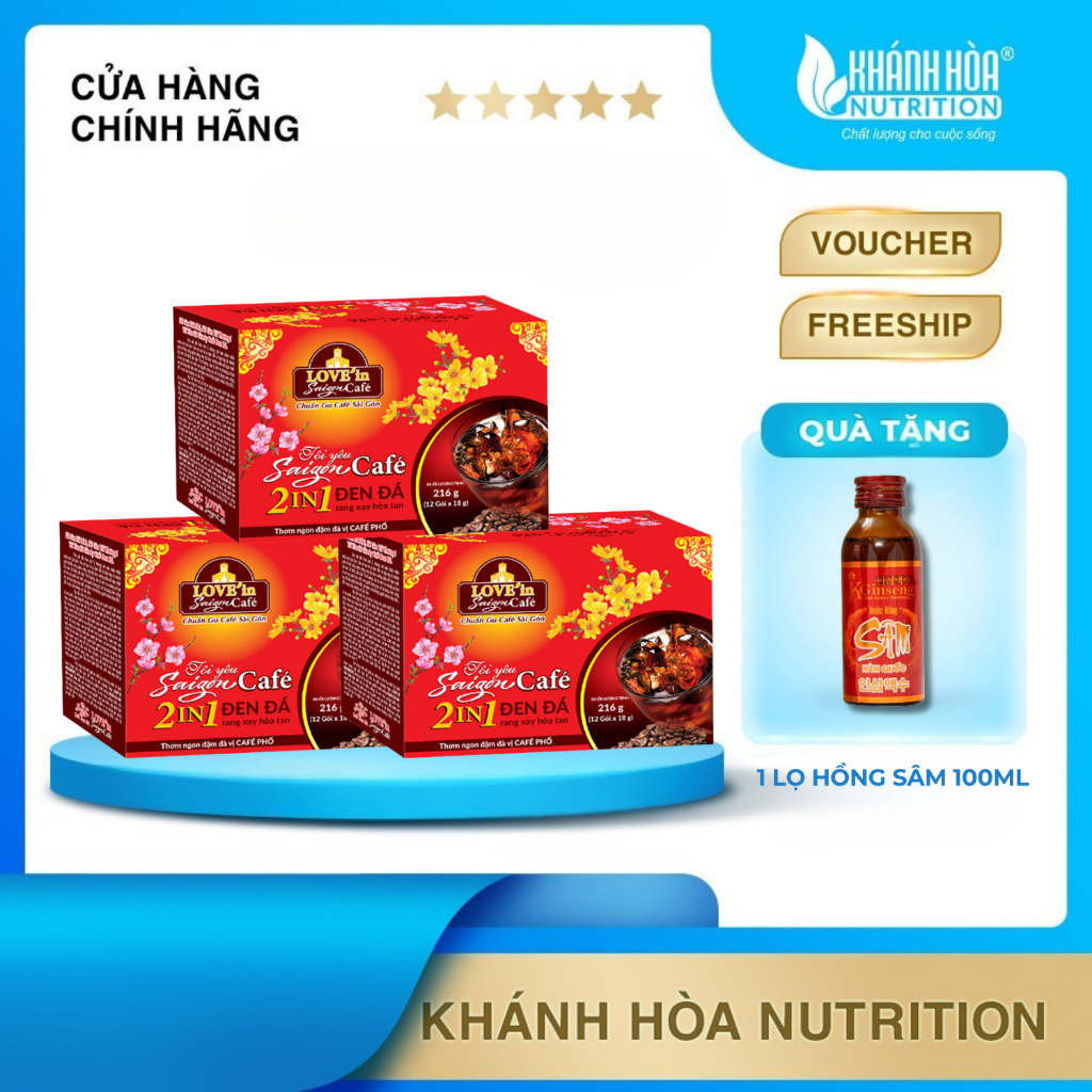 Cafe Đen Đá Rang Xay Hòa Tan 2IN1 LOVE’IN SAIGON - Khánh Hòa NutriFoods ...