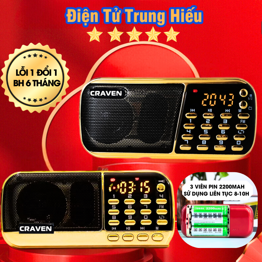 Loa tắm ngôn ngữ cho bé 853 3 pin - Loa Craven 853 3 Pin/ 836s 2 Pin ...