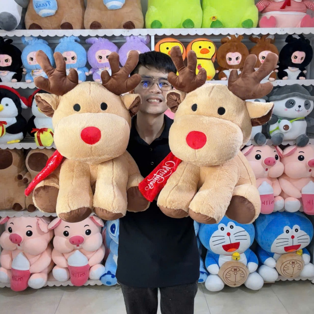 Gấu Bông Tuần Lộc Đủ Size Thú Nhồi Bông Tuần Lộc Quà Tặng Giáng Sinh ...