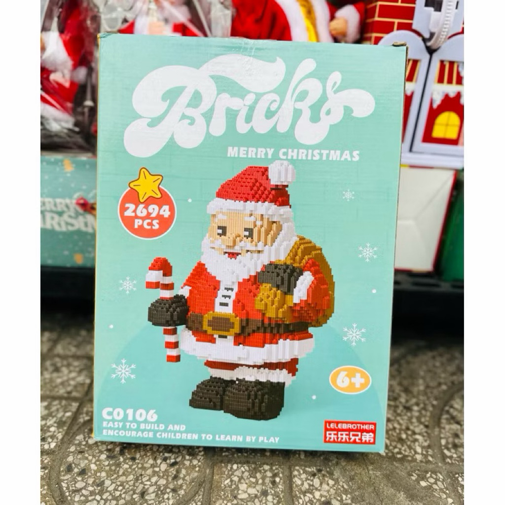 Hộp DIY Xếp Hình Bricks Ông Già Noel Quà Tặng Giáng Sinh | Shopee Việt Nam