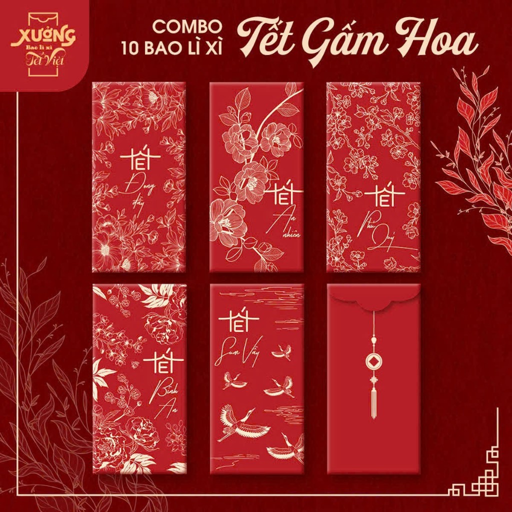 Lì Xì Tết 2026, Set Lì Xì Tết Gấm Hoa, Mẫu Lì Xì Độc Lạ Cao Cấp Sang ...