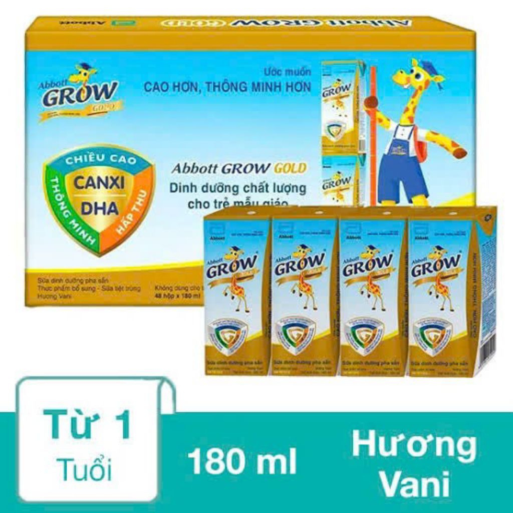 Thùng 48 hộp Abbott Grow 180ml Sữa bột Pha Sẵn | Shopee Việt Nam