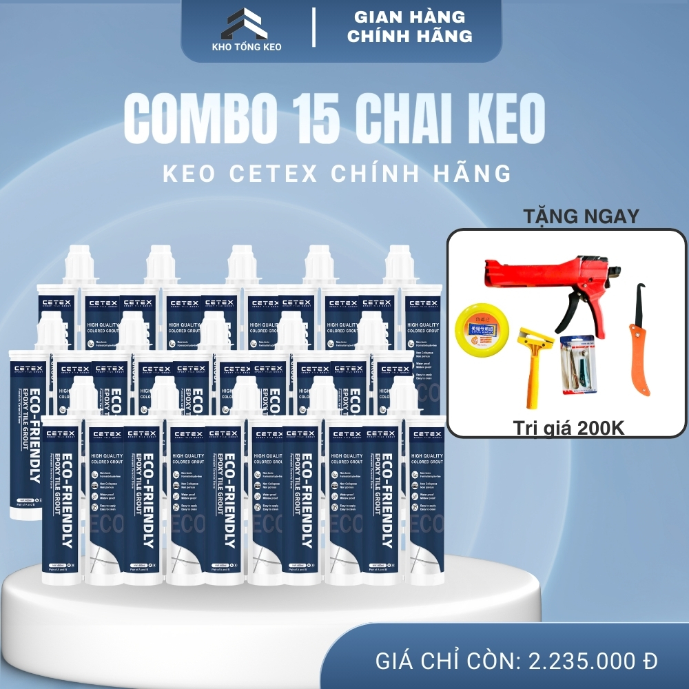 Combo 15 Chai Keo Cetex Chà Ron Chít Mạch Gạch 2 Thành Phần Chống Thấm ...