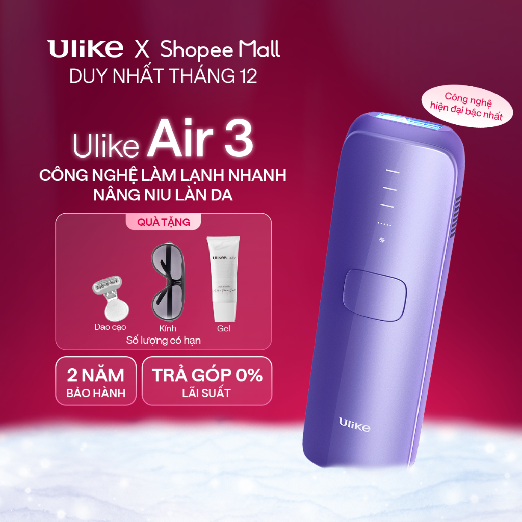 Máy triệt lông Ulike Air 3 công nghệ làm mát Ice Cooling IPL Sapphire ...
