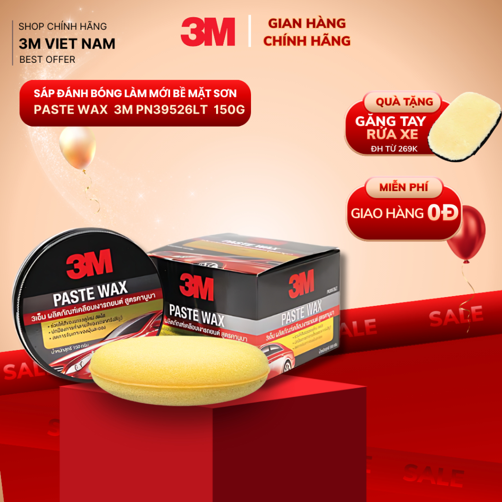 SÁP ĐÁNH BÓNG SƠN 3M PASTE WAX PN39526LT CAO CẤP- 150G NK THÁI LAN ...
