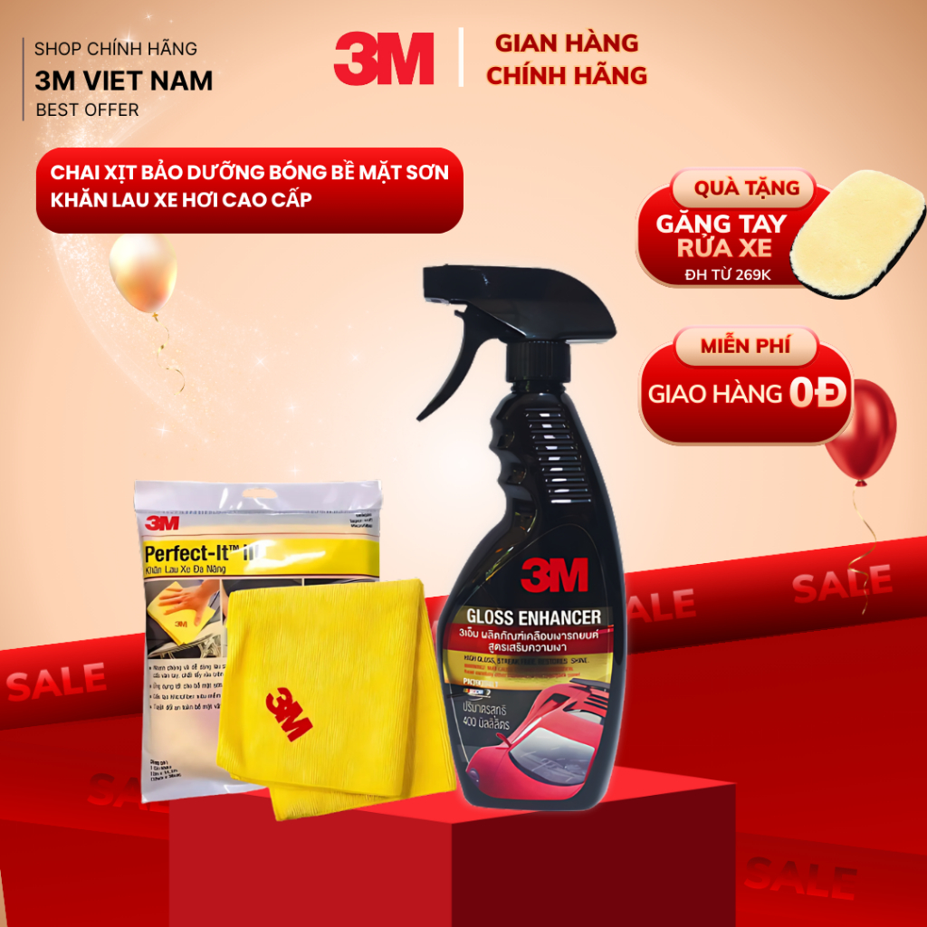 [SSPIC199K - GIẢM 10% ]Combo Chai Xịt Tăng Độ Bóng Sơn 3M™ 39034 LT ...