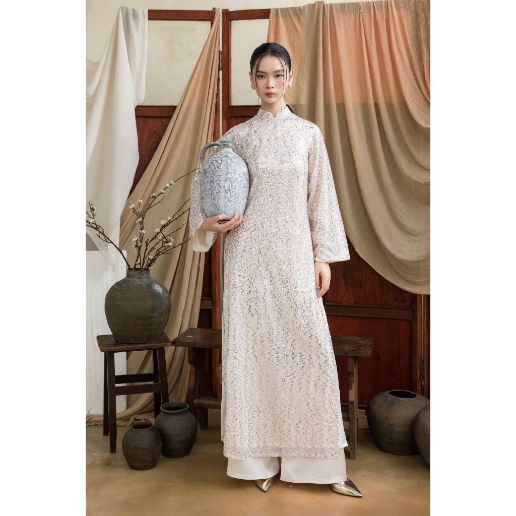 ÁO DÀI KIM SA TRUYỀN THỐNG LD17 (KHÔNG KÈM QUẦN) | Shopee Việt Nam