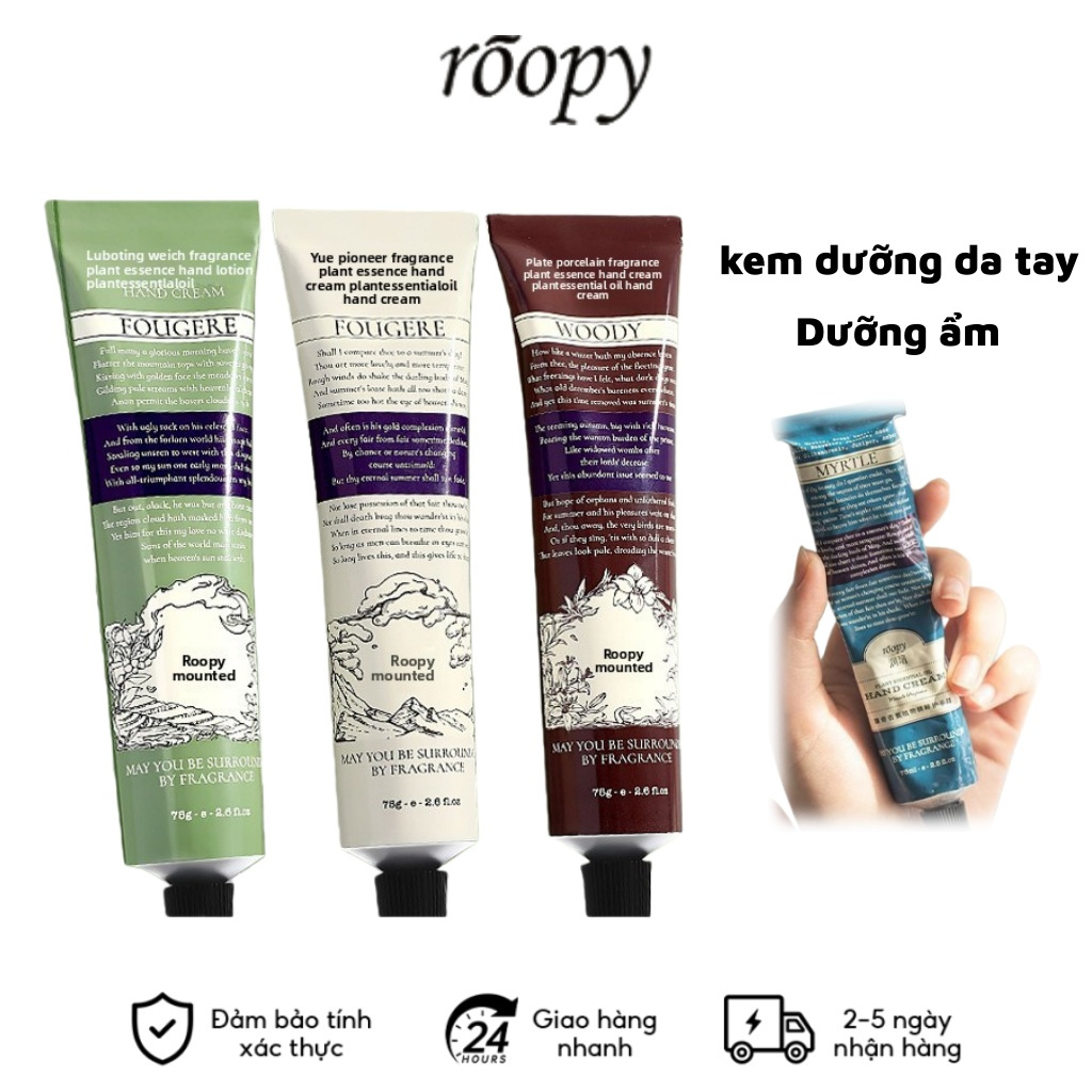 Roopy Kem dưỡng da tay Kem dưỡng ẩm dưỡng ẩm và làm trắng da không nhờn ...