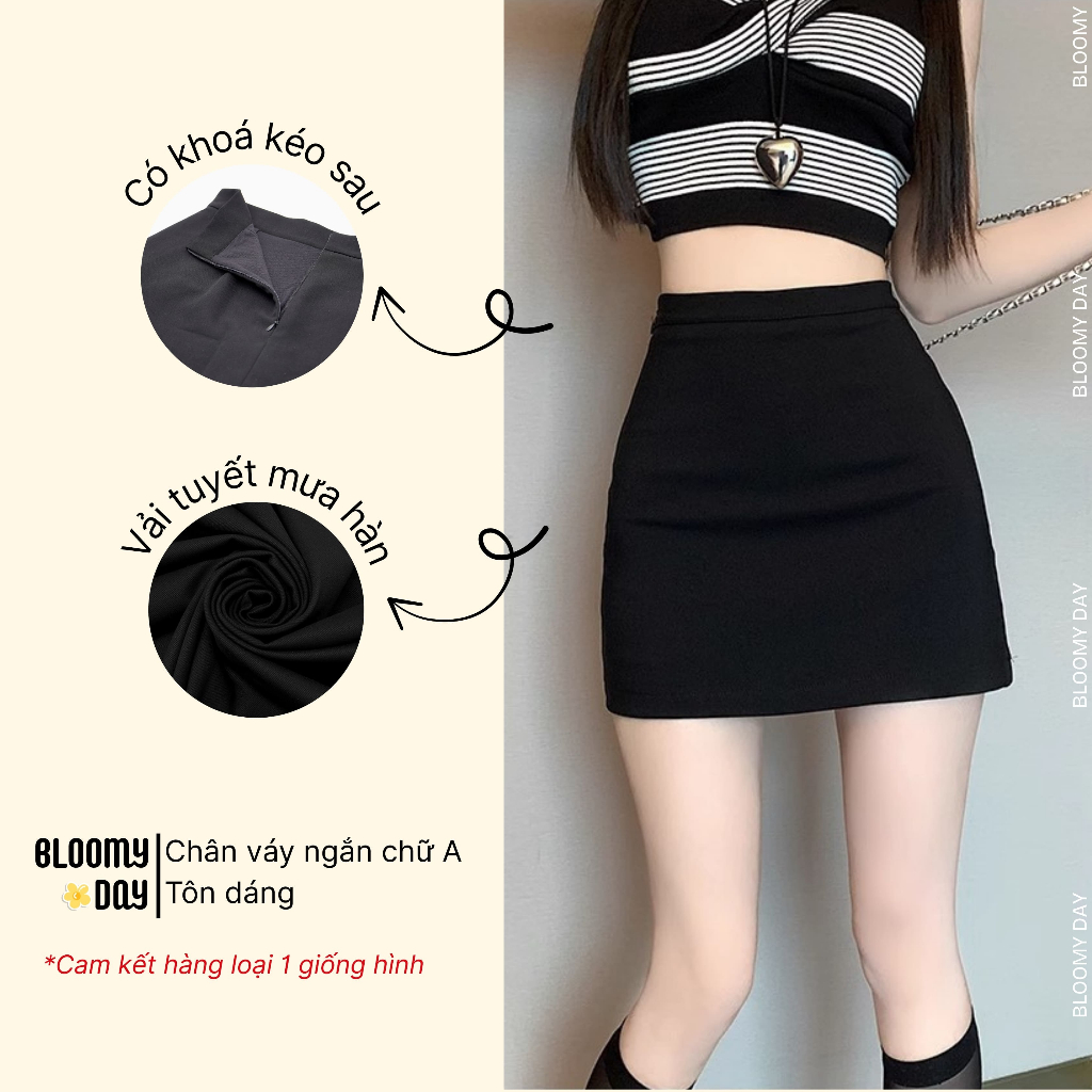 [Hỏa tốc HCM] Chân Váy chữ A Nữ Ngắn Có Quần Bảo Hộ, Tôn Eo, Xòe Nhẹ ...