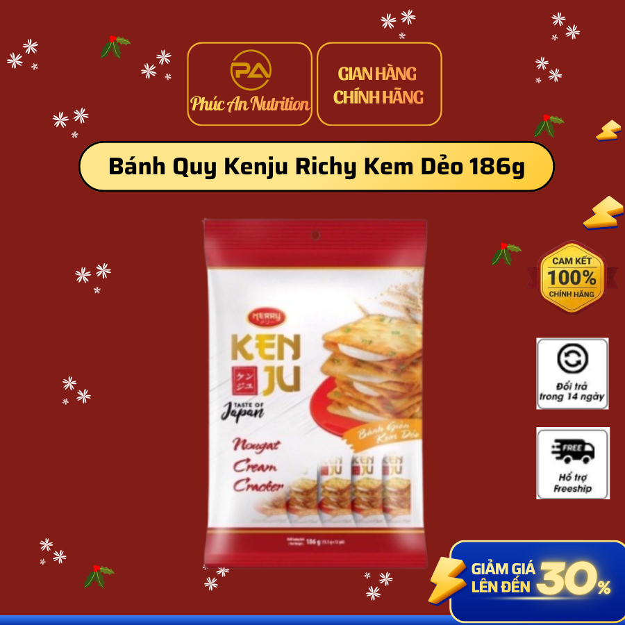 [ Date Mới ] Bánh quy Kenju Richy Kem Dẻo 186g (16 gói x 12g) | Shopee ...