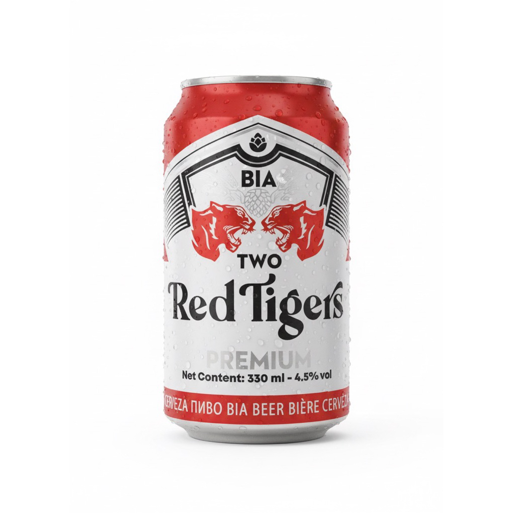 BIA TWO RED TIGERS 4.5% 330ML (Thùng 24 Lon x 330ml) | Shopee Việt Nam
