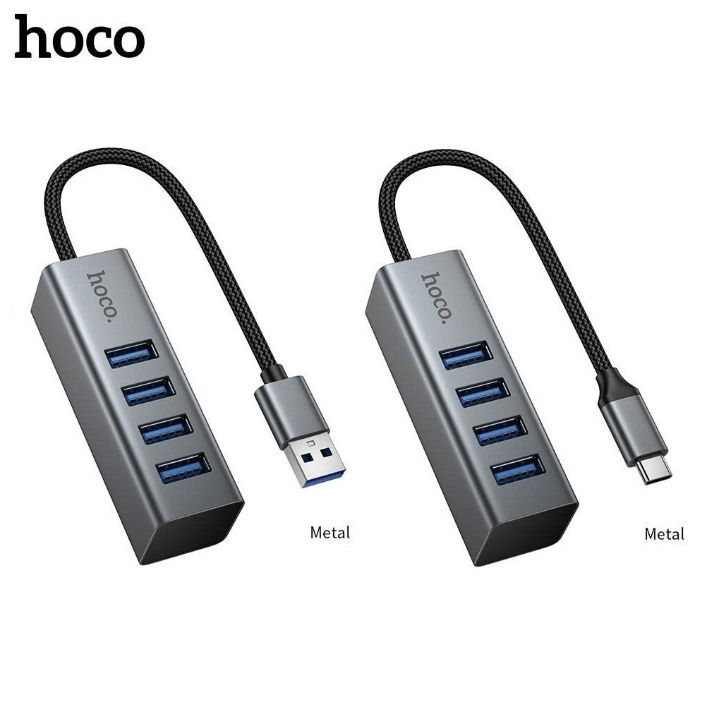 Hub chia cổng USB Hoco HB1B USB / HB1C TYPE-C ra 4 cổng USB 3.0 Chính ...