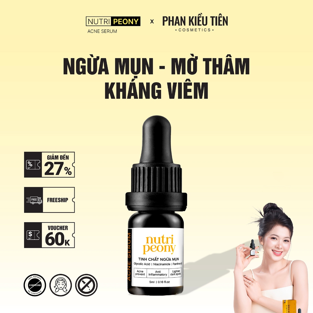 Nutri Peony Ance Serum - Tinh chất ngừa mụn, giảm mụn, phục hồi da sần ...