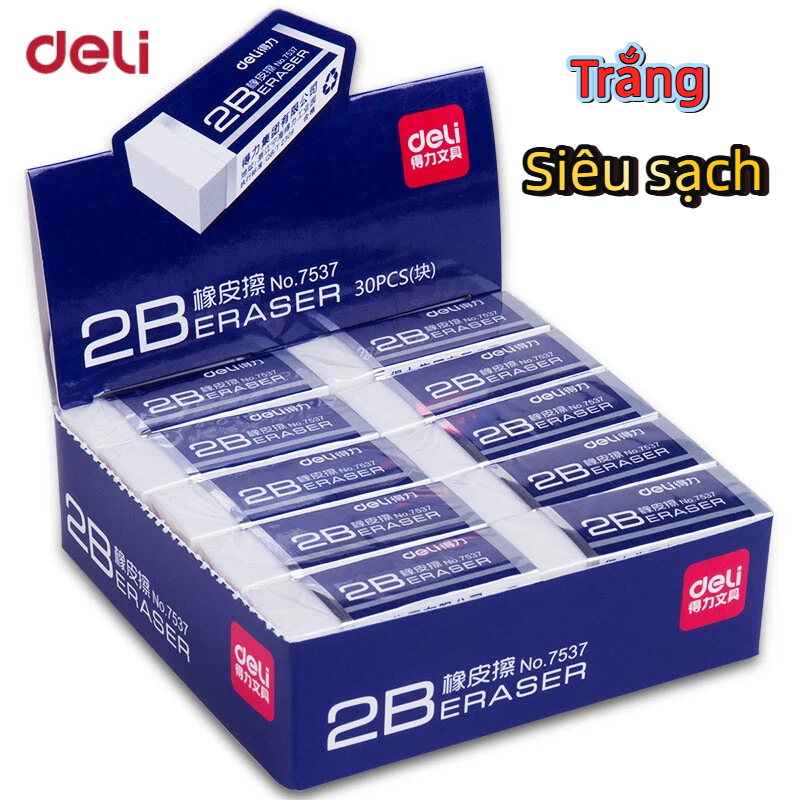 [GÔM SIÊU SẠCH Deli] Gôm 2B Mềm Tẩy Siêu Sạch Không Đen Giấy, Phù Hợp ...